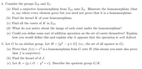 Solved 4 Consider The Groups Z12 And Zs A Find A