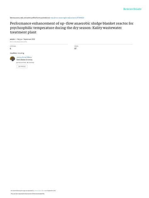 performance enhancement of uasb reactors kality pdf anaerobic