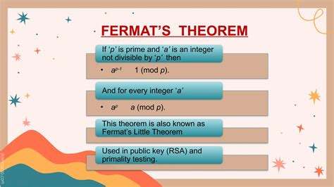 Ppt Number Theory Fermats Theorem2pptx Science