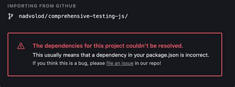 dependencies for this project couldn t be resolved · issue 1778