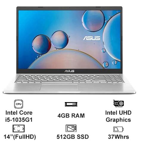 Laptop ASUS VivoBook 14 X415JA i5 SSD 512GB| Giá rẻ, trả góp 0%