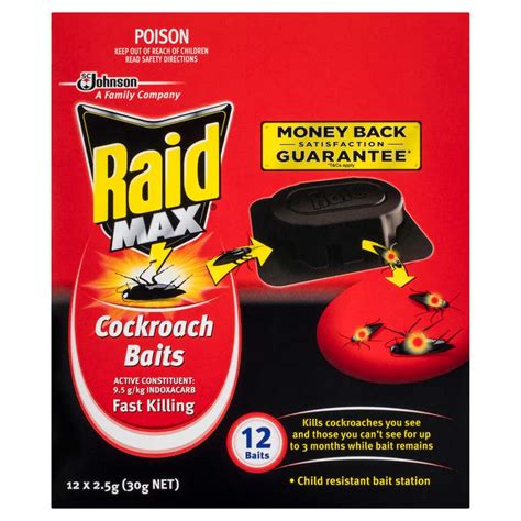 Raid Max Cockroach Baits 25g 12 Pack Mitre 10