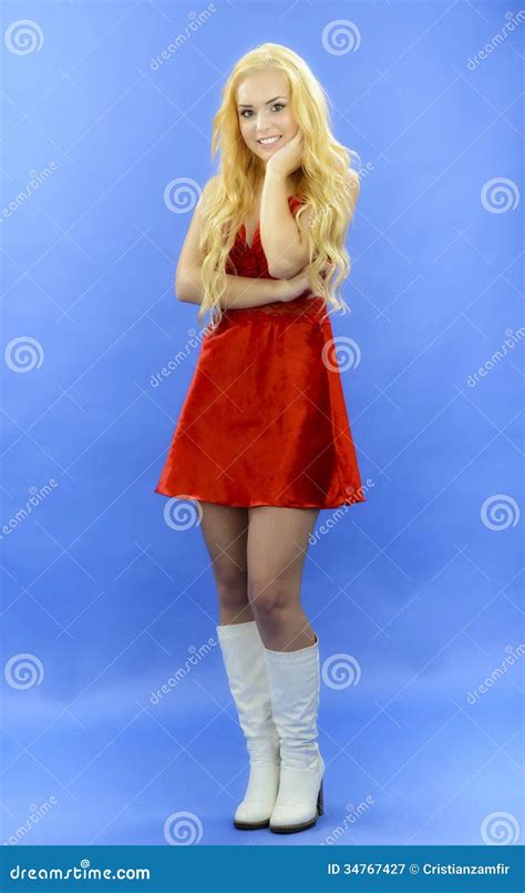 Woman Wearing Erotic Lingerie In Christmas Style Stock Image Image Of