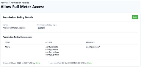 understanding creating and managing permission policies m3ter