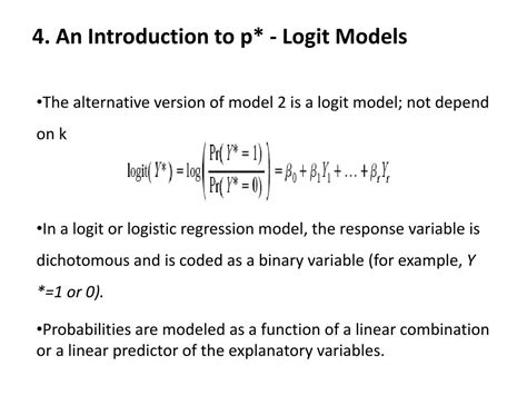 Ppt A P Primer Logit Models For Social Networks Powerpoint