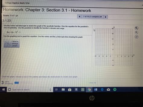 Solved College Algebra Math 1314 Homework Chapter 3
