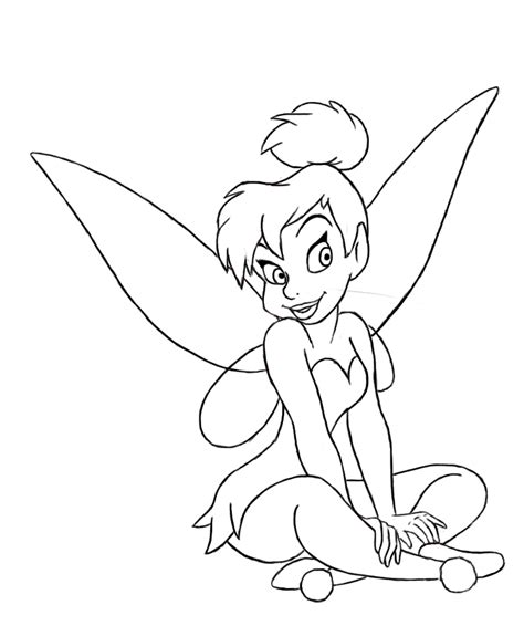 How To Draw Tinkerbell Outline