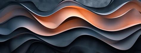 Premium Photo 3d Abstract Dark Background Wavy Curved Lines Flat Pattern For Wallpapers