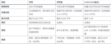 何时在 sql 中使用 char、varchar 和 varchar max varchar max csdn博客