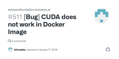Bug Cuda Does Not Work In Docker Image · Issue 511