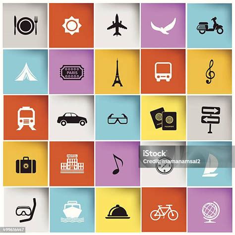 여행 및 관광 아이콘벡터 가방에 대한 스톡 벡터 아트 및 기타 이미지 가방 관광객 나무 Istock