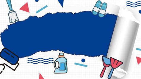 รูปพื้นหลังการโฆษณาอุปกรณ์ทำความสะอาดวาดด้วยมือ พื้นหลังการโฆษณา ง่าย สีน้ำเงินภาพพื้นหลัง