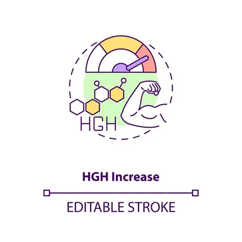 Hgh Increase Concept Icon Illustration Vector Hormone Vector