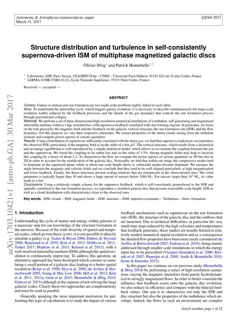 Pdf Structure Distribution And Turbulence In Self Consistently