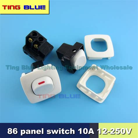 5 10pcs Small Square Switch 86 Panel Switch Hotel Room Bedside Control Panel Switch Display