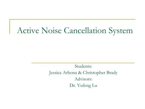 PPT Active Noise Cancellation System PowerPoint Presentation Free Download ID 3146983