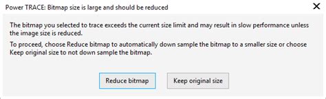 Supress Dialog Box While Tracing High Resolution Bitmap Coreldraw And