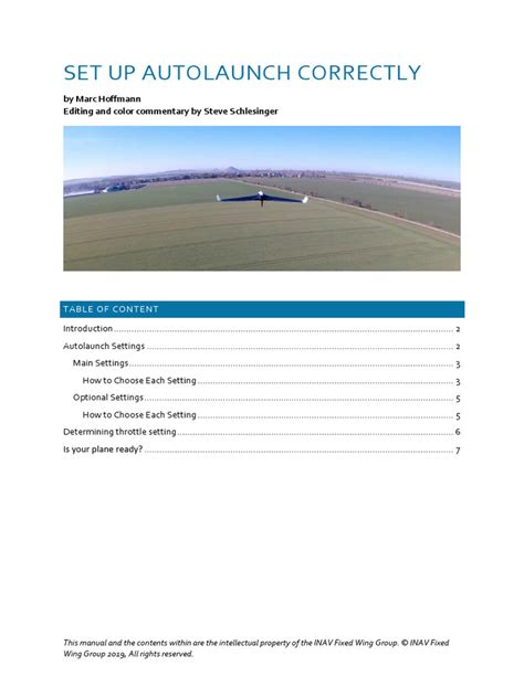 Inavautolaunch Pdf Throttle Aviation