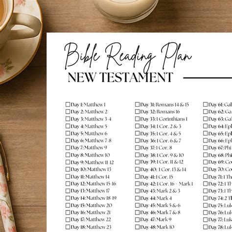 Free Printable New Testament Bible Reading Plan