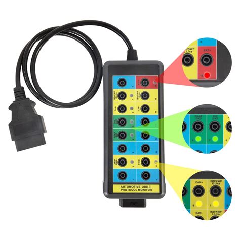 Buy Motocoche Obd2 Breakout Box 16 Pin Can Obdii Protocol Detector Automotive Powerandgrounds Car