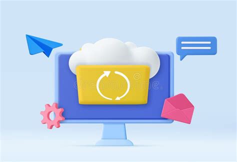 3d Cloud Storage Icon Stock Vector Illustration Of File 297972273