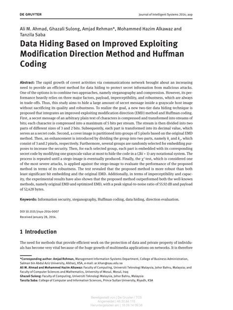 Pdf Data Hiding Based On Improved Exploiting Modification Direction