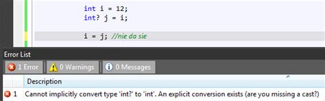 Kurs Obiektowość W C Wartości Null I Typy Nullable 04