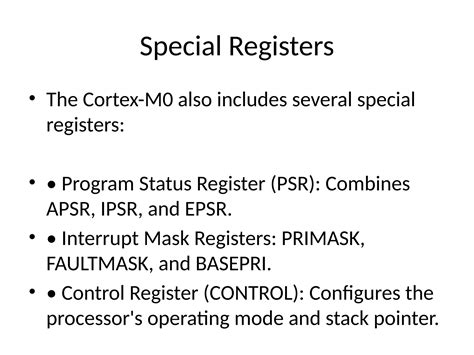 Armcortexm0registerspresentationwithplaceholderspptx