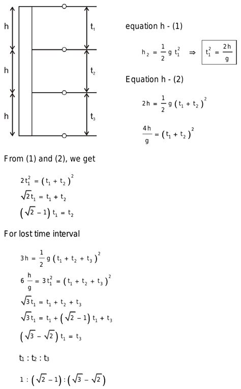 a particle is released from rest from a tower of height 3h the ratio