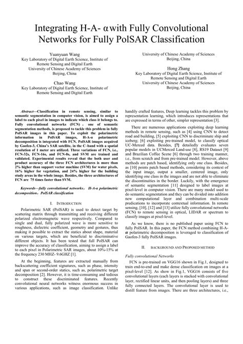Pdf Integrating H A α With Fully Convolutional Networks For Fully