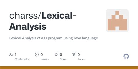 GitHub Charss Lexical Analysis Lexical Analysis Of A C Program Using Java Language