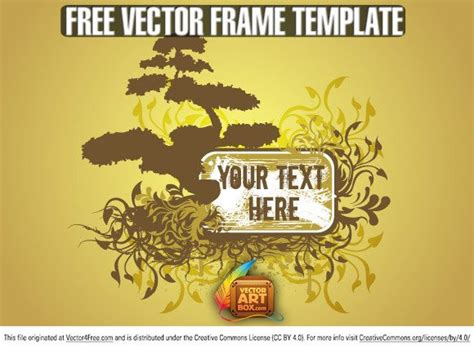Free Vector Floral Tree Frame Template Free Vector Download FreeImages