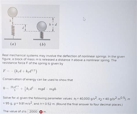 Solved Real Mechanical Systems May Involve The Deflection Of Chegg