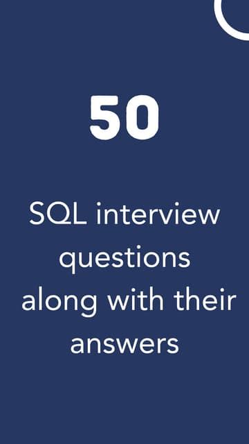 Top 50 Sql Interview Questions And Answerpdf