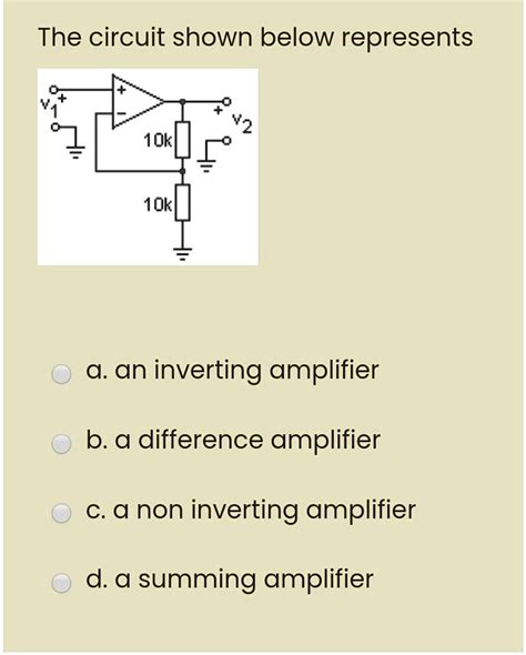 Solved The Circuit Shown Below Represents 10k 10k Aan Inverting