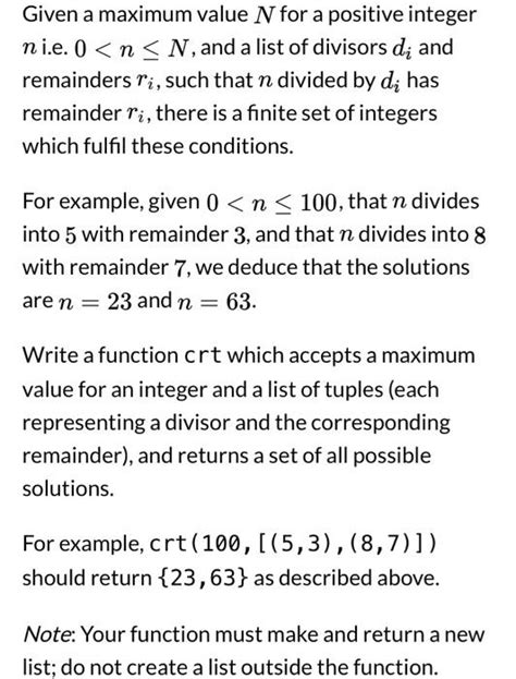 Solved Given A Maximum Value N For A Positive Integer N I E Chegg Com