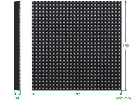 Waveshare Rgb Full Color Led Matrix Panel 3mm Pitch 64x64 Px Robotshop