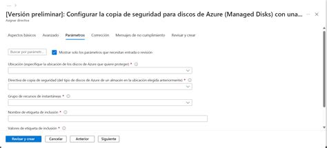 Auditoría Y Aplicación De La Copia De Seguridad De Managed Disks