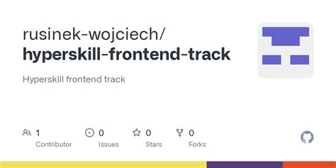 Github Rusinek Wojciechhyperskill Frontend Track Hyperskill Frontend Track