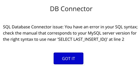 sql connector return id after insert query database bubble forum