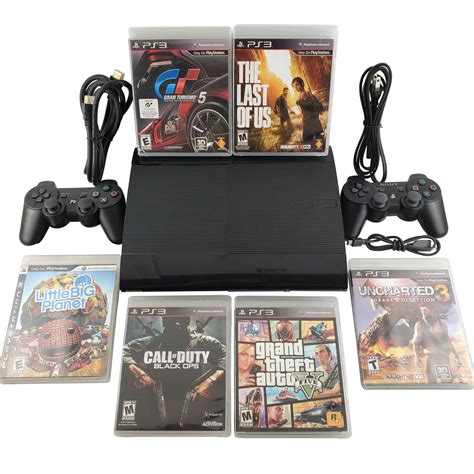Playstation 3 Ps3 Console Super Slim Retro Vgames