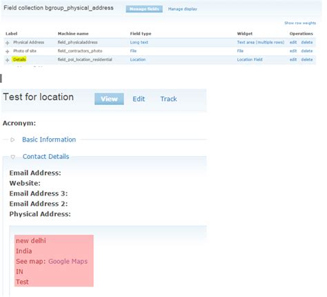 7 Location Module Have Problem With Field Collection Its Not