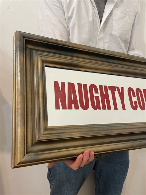 Naughty Corner Mirror Sexy Erotic Mirror Sign Kinky Decor Framed Wall