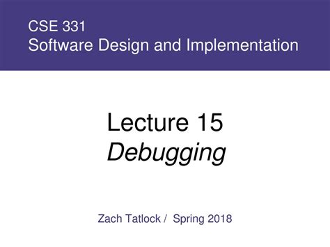 CSE 331 Software Design and Implementation - ppt download
