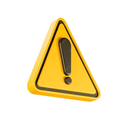 Premium Photo Realistic Yellowblack Triangle Warning Sign Beware Danger 3d Rendering Illustration