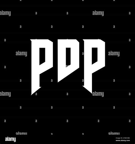 Pdp Letter Logo Design For Technology Company Pdp Logo Design Black And White Color Combination