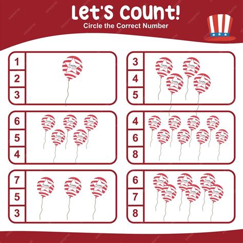 Premium Vector Mathematic Counting Worksheet Math Activity Count And