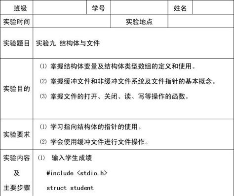 C语言程序设计实验报告9word文档在线阅读与下载无忧文档 C语言程序设计实验报告9word文档在线阅读与下载无忧文档