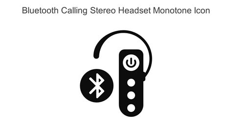 Bluetooth Calling Stereo Headset Monotone Icon In Powerpoint Pptx Png