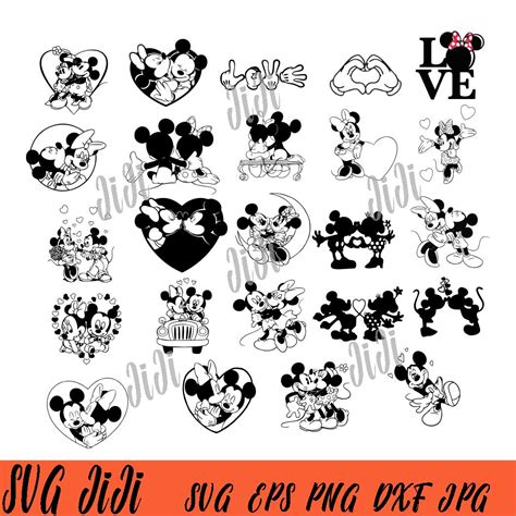 Mickey And Minnie Silhouette Mickey And Minnie Silhouette Png